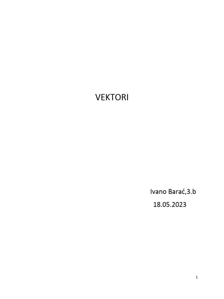 Vektori | PDF