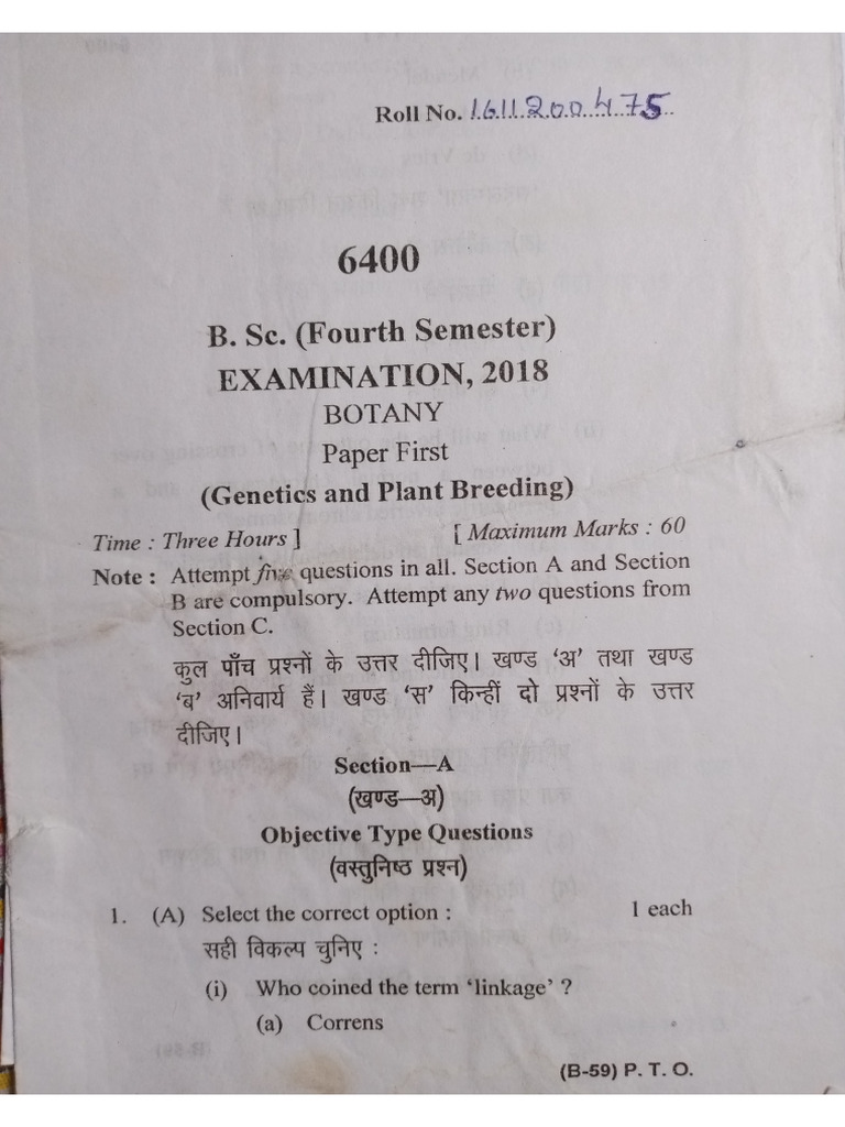 4th Sem Previous Year Question Papers BSC Maths | PDF