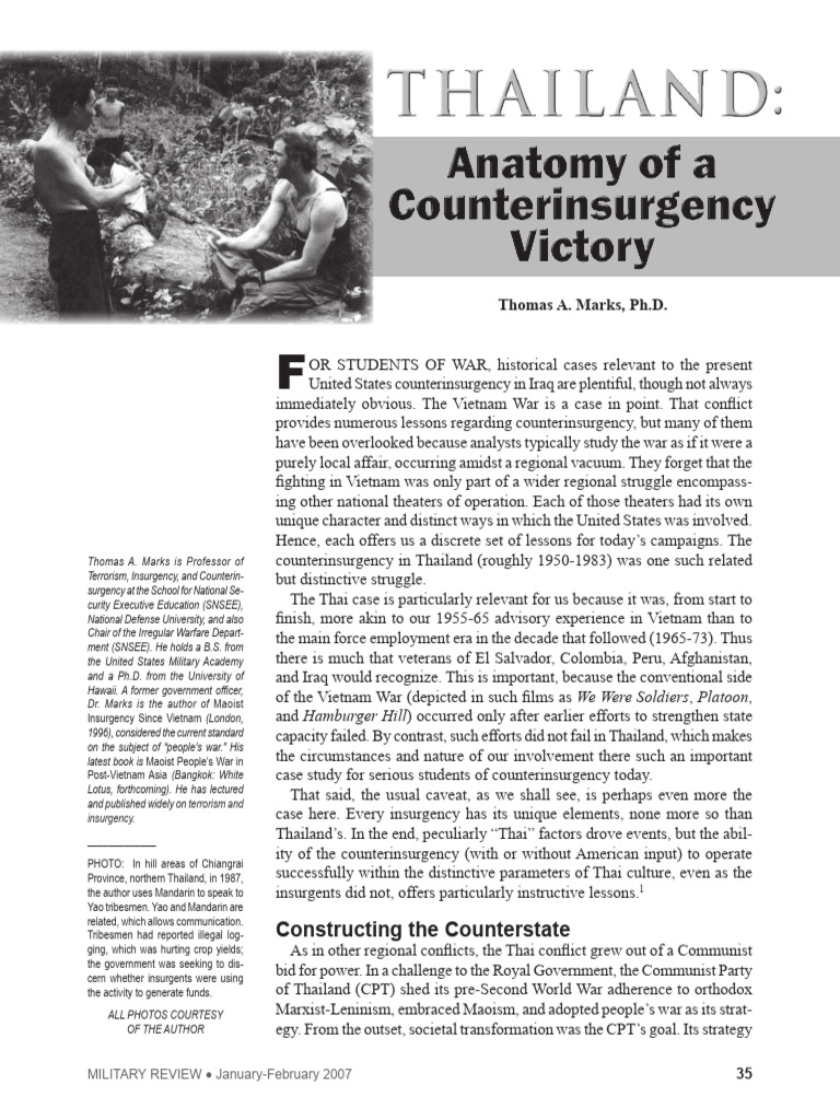 Thailand Anatomy of A Counterinsurgency - 2007 | PDF