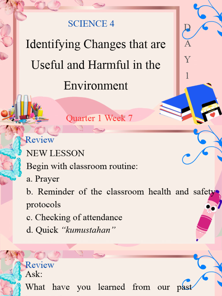 Science 4: Identifying Changes That Are Useful and Harmful in The ...