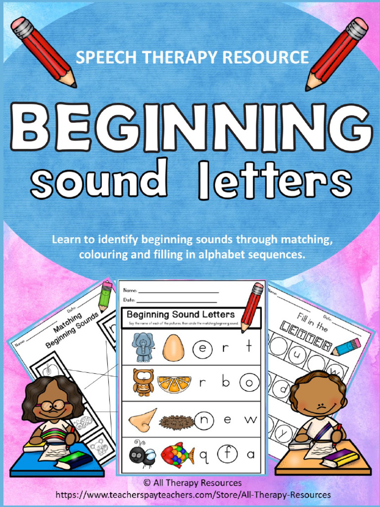 FREEBeginningSoundsWorksheetsLetterAlphabetRecognitionPreschool 1 | PDF