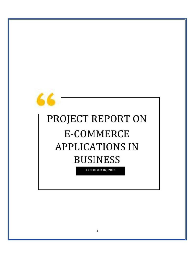 Project Report E Commerce Cs Pdf