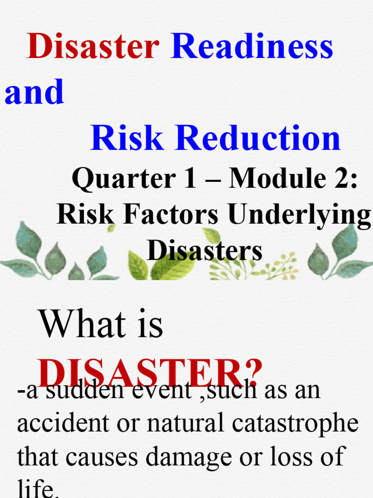 Disaster Risk Factors and Readiness Guide | PDF | Social Science | Self ...