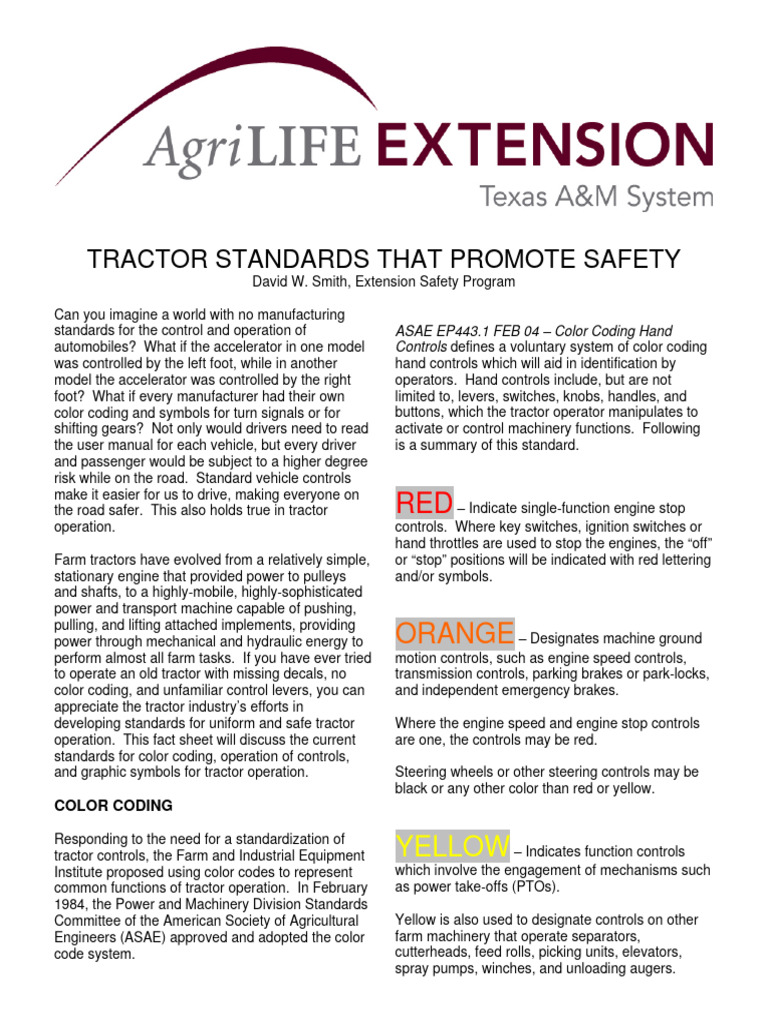 Tractor Standards That Promote Safety3 | PDF