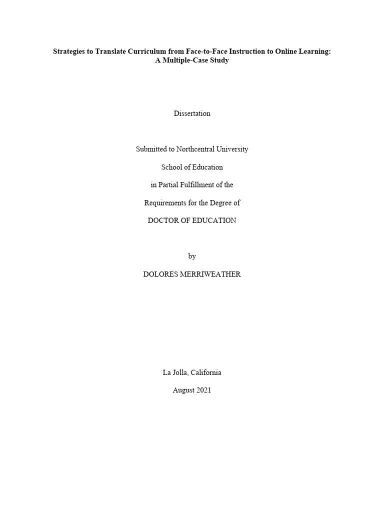 Strategies To Translate Curriculum From Face-to-Face Instruction To ...