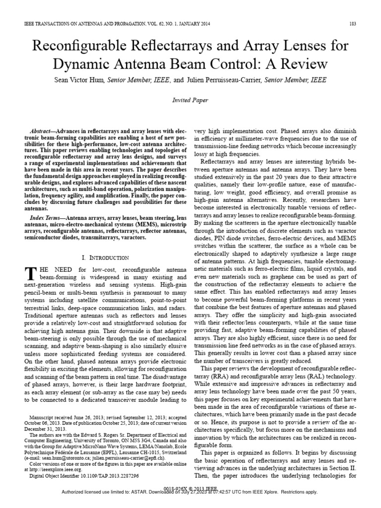 2014-Reconfigurable Reflectarrays and Array Lenses For Dynamic Antenna ...