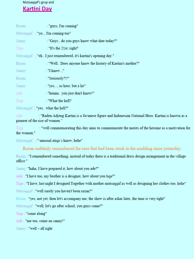 Kartini Day Celebration Plans and History | PDF