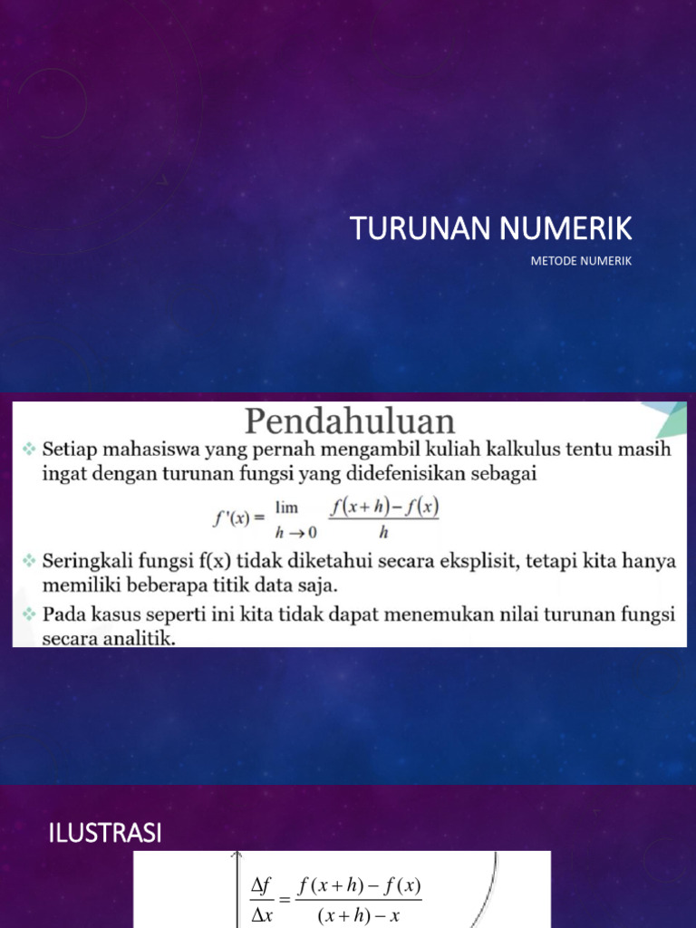 Metode Turunan Numerik dan Estimasi | PDF