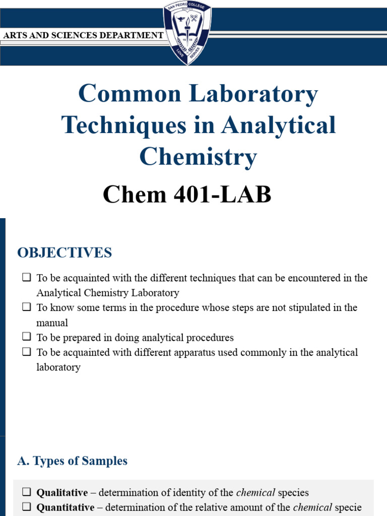 Lab Techniques in Anachem 1 | PDF