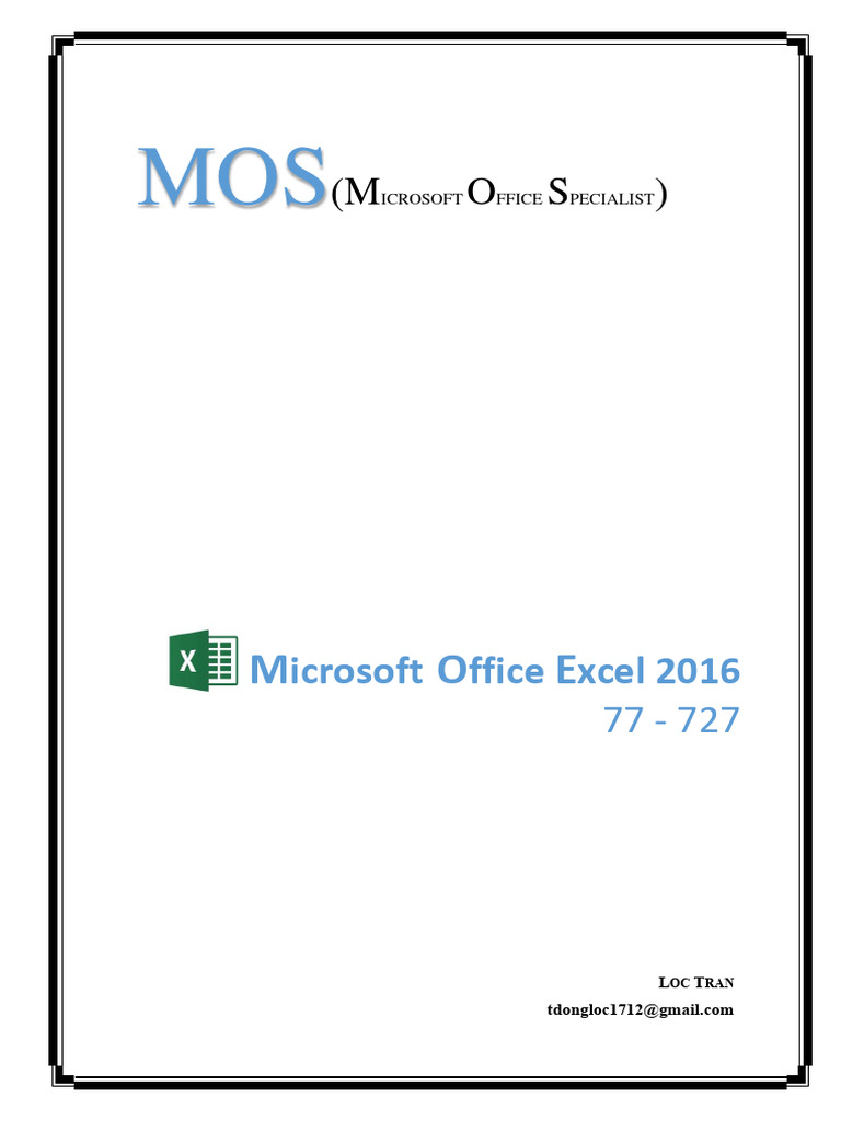 Giao Trinh MOS Excel 2016 - iGen-V01-2021 | PDF