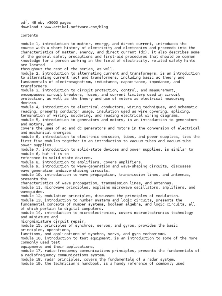 Navy Electricity and Electronics Training Series (NEETS) | PDF ...