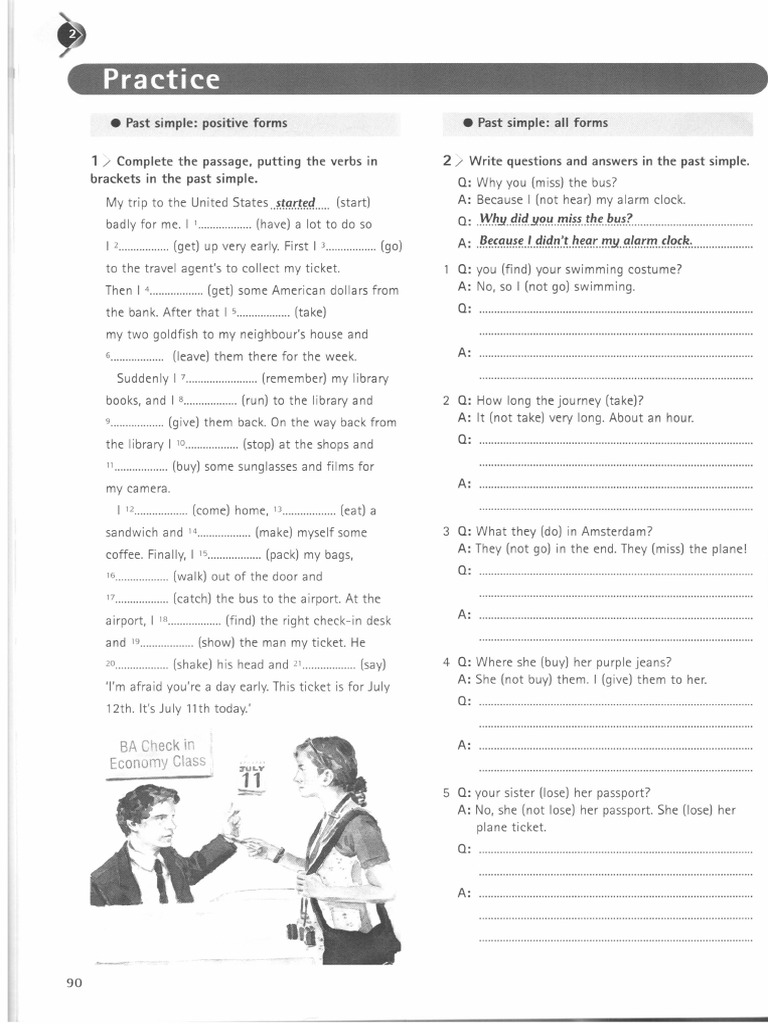 Past Simple Exercises | PDF