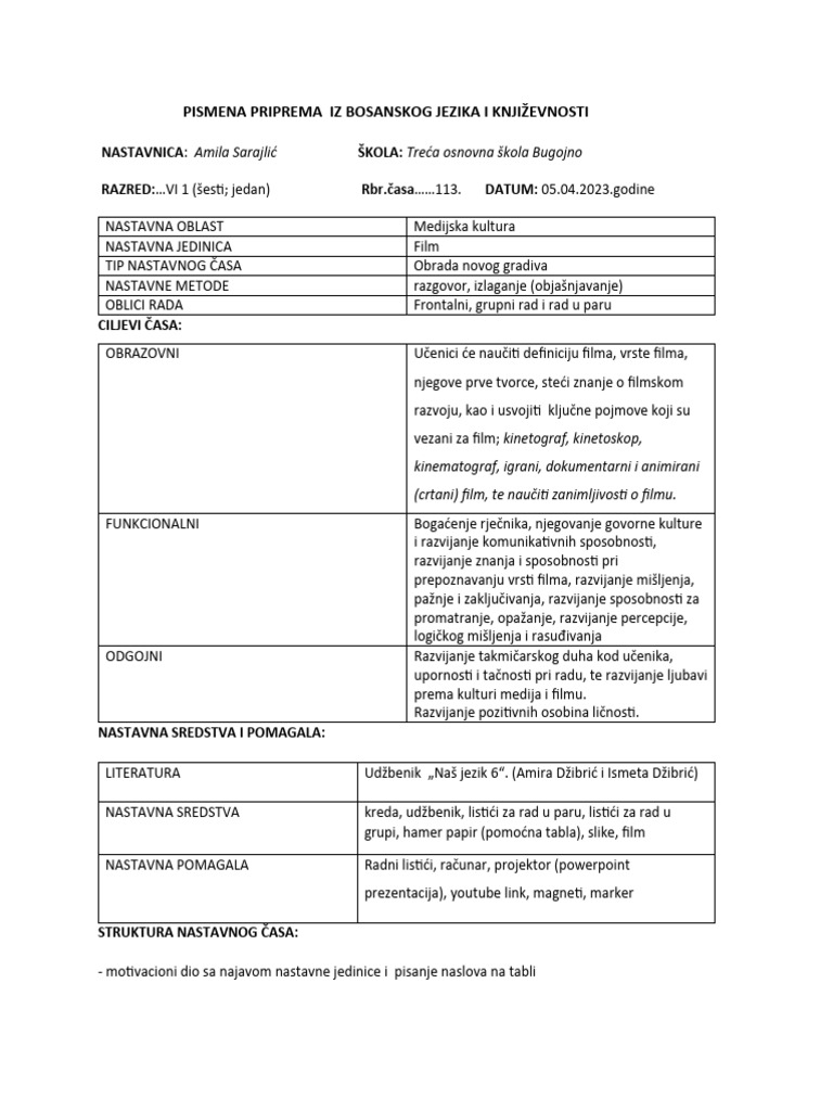 FILM - Stručni-Priprema | PDF