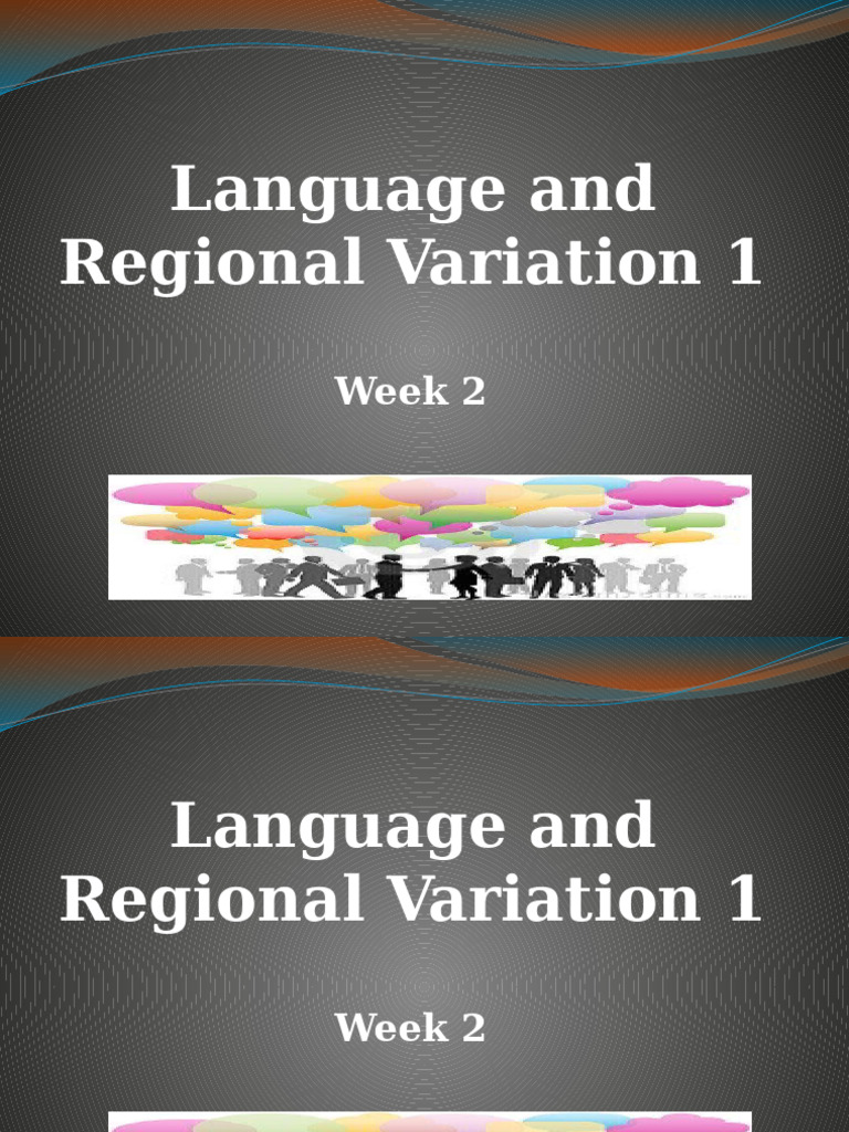 Language and Regional Variation | PDF | Language Arts & Discipline
