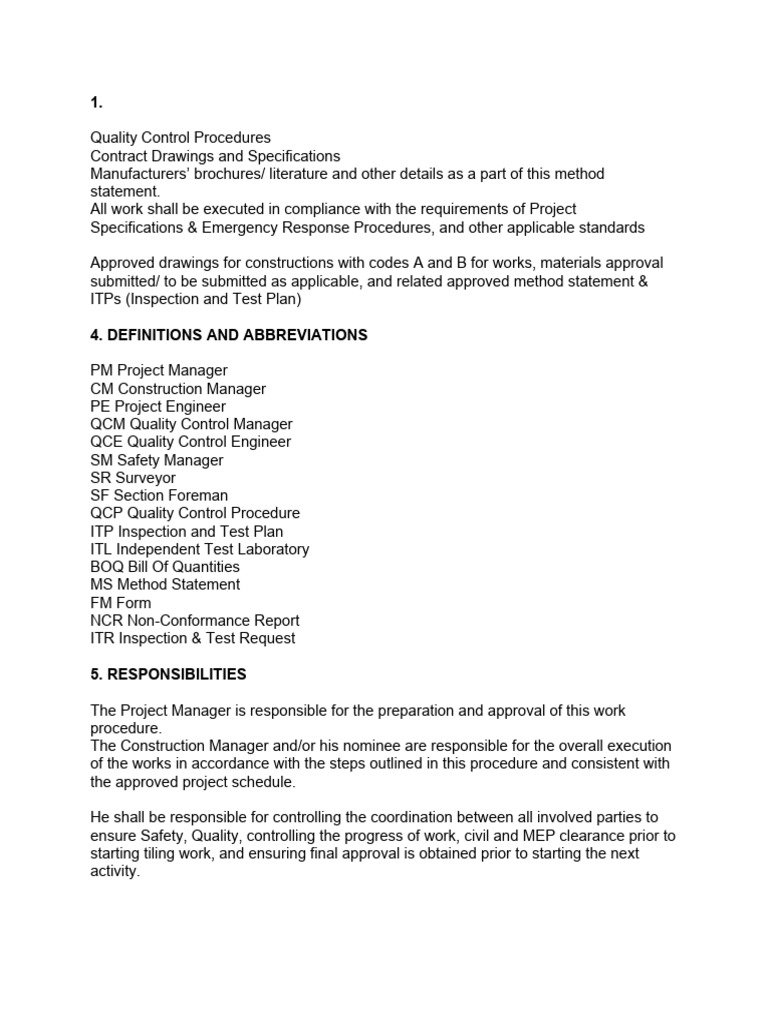 Method Statement For Suspended Ceiling Installation | PDF