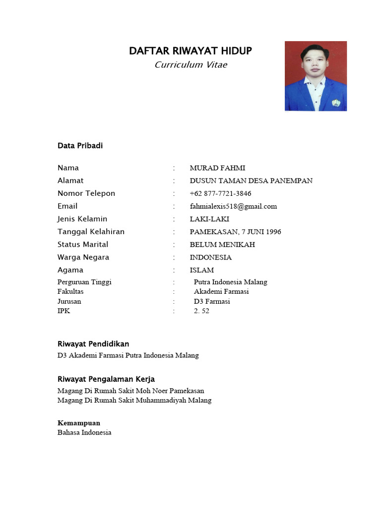 CV MURAD FAHMI (1) | PDF