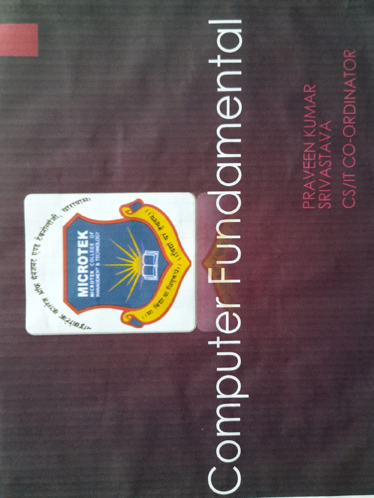 01 Part of Computer Fundamental Notes.. | PDF