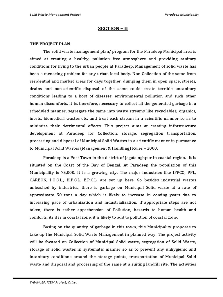 Paradeep Municipality Draft | PDF