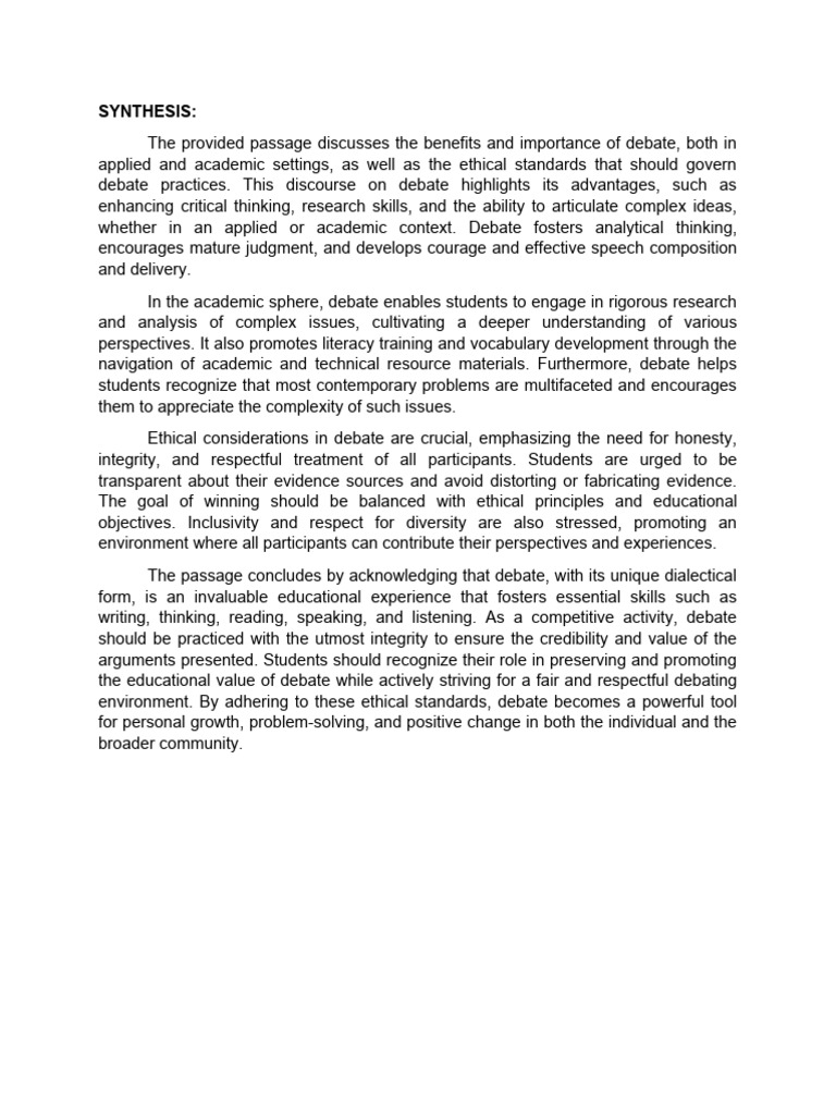 Chapter 2 Synthesis Analysis and Reflection | PDF Chapter 2 Synthesis Analysis and Reflection | PDF