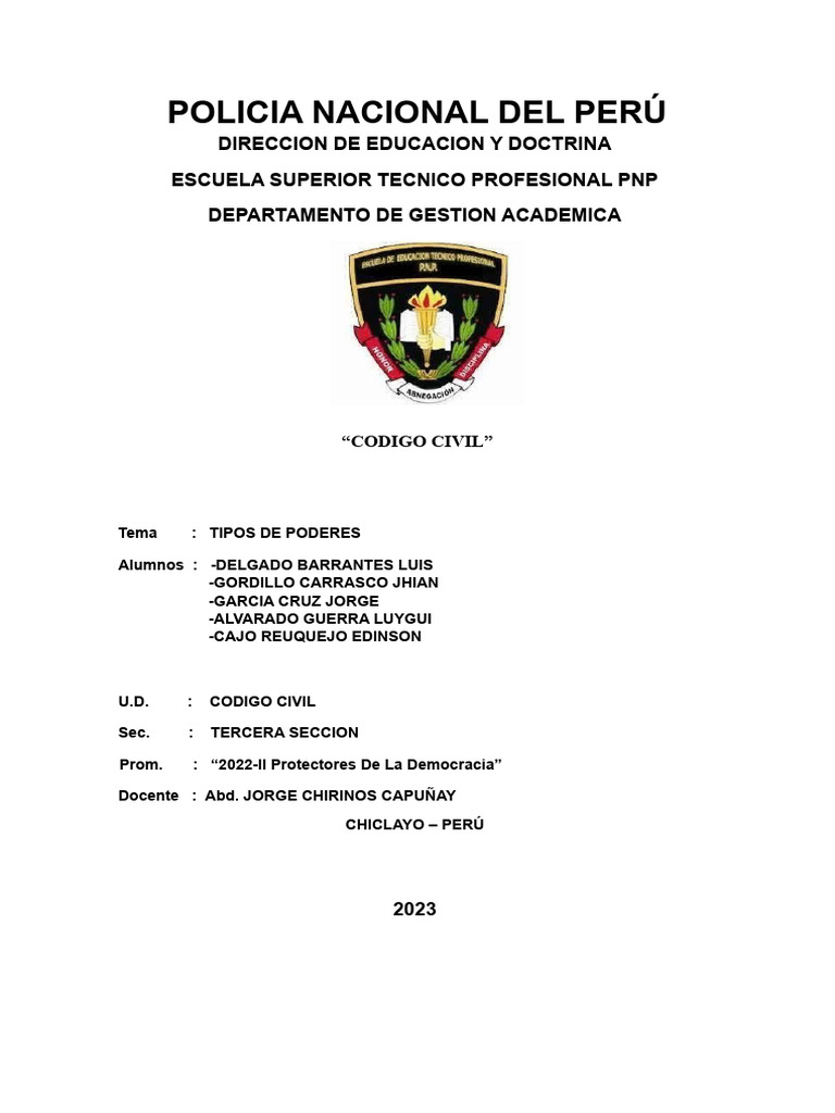Modelos de Poderes en el Código Civil | PDF | Derecho privado | Justicia