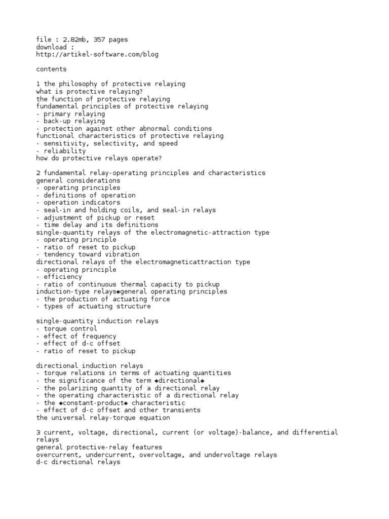 The Art and Science of Protective Relaying | Download Free PDF | Relay ...