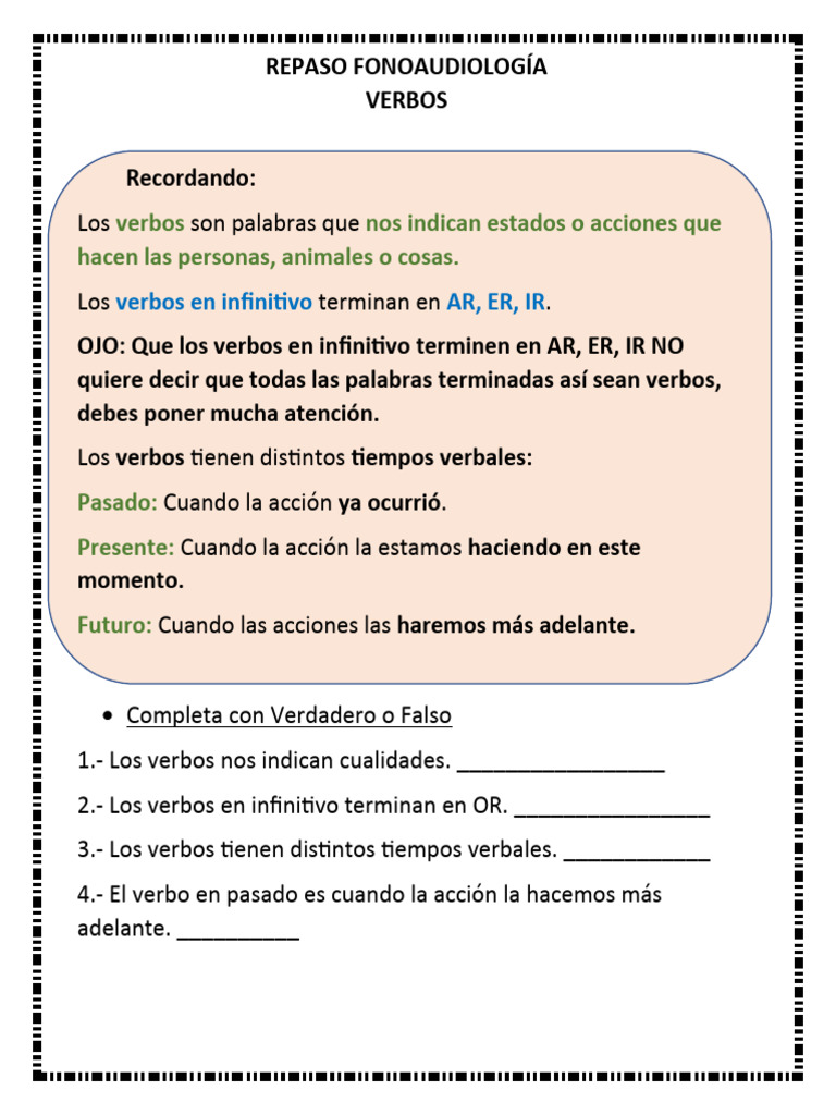 Repaso Verbos | PDF