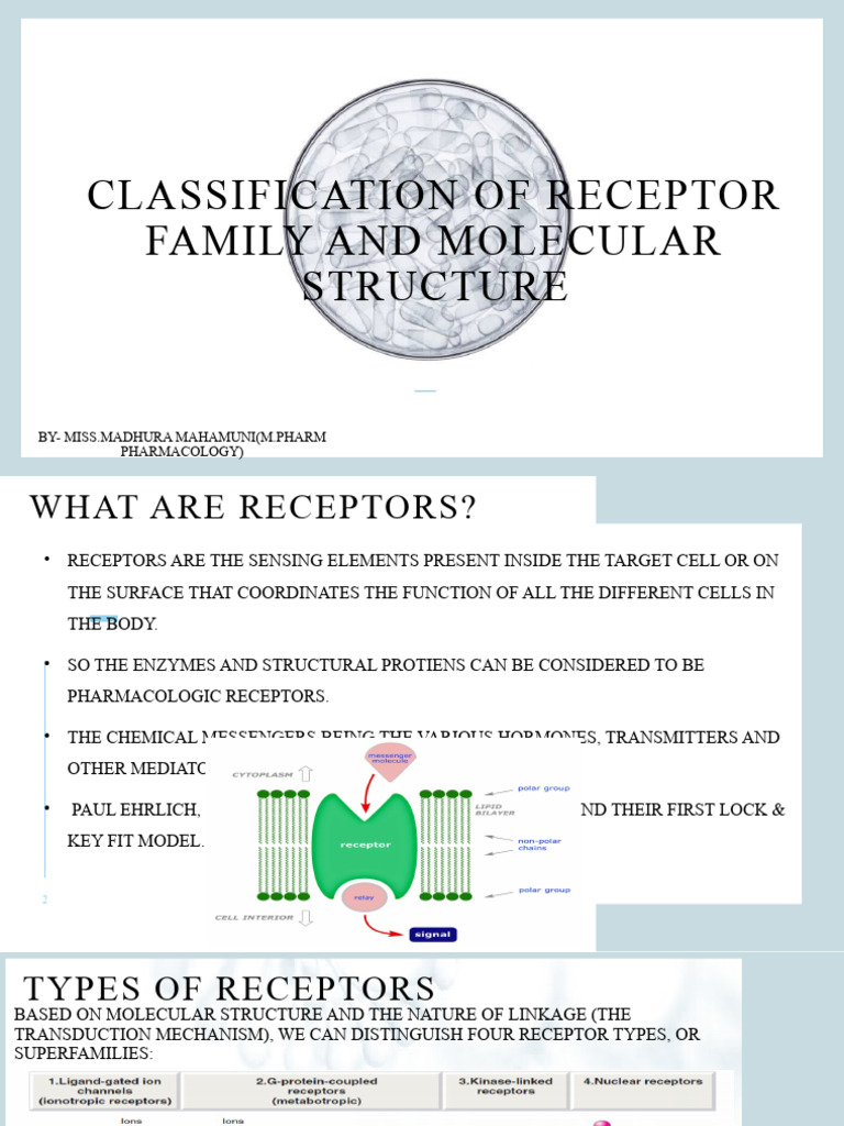 Classification of Receptor Family and Molecular Structure | PDF
