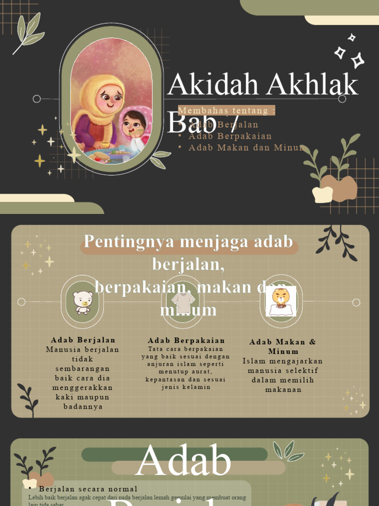 Adab Islami: Berjalan, Berpakaian, Makan | PDF