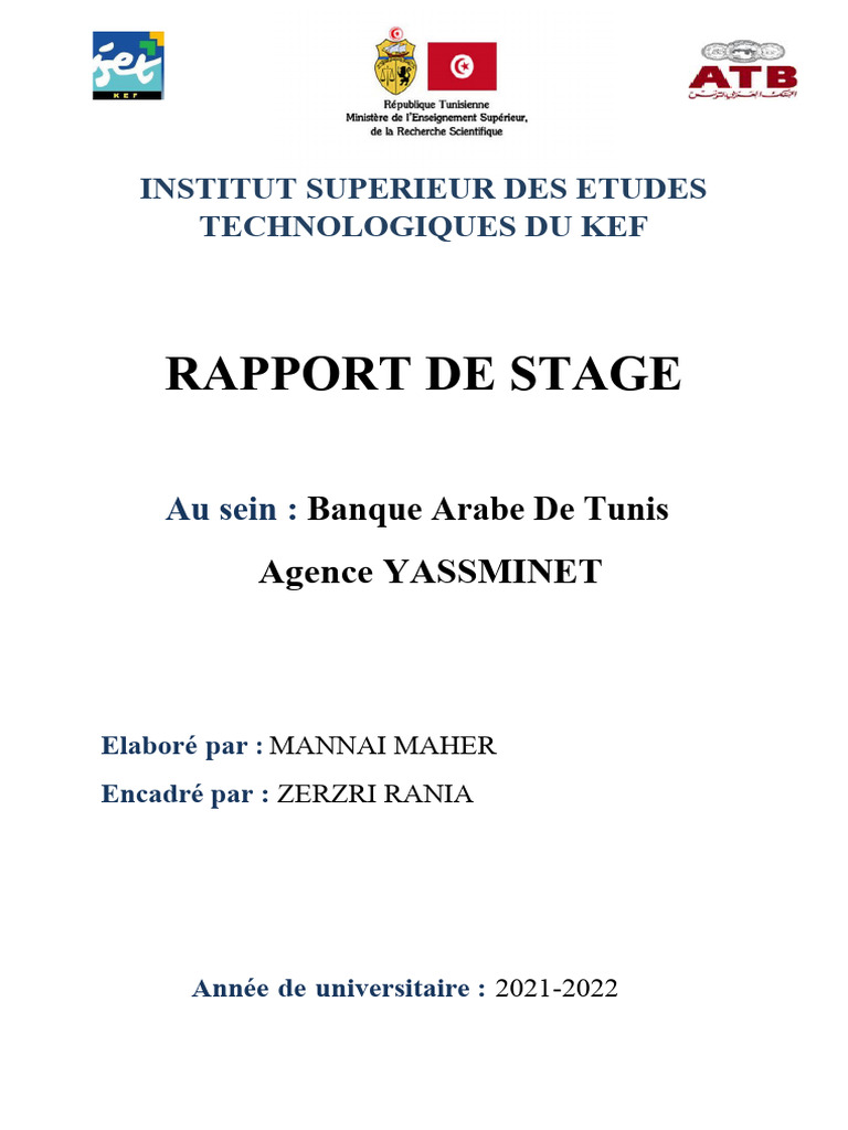 Rapport de Stage Bank | PDF