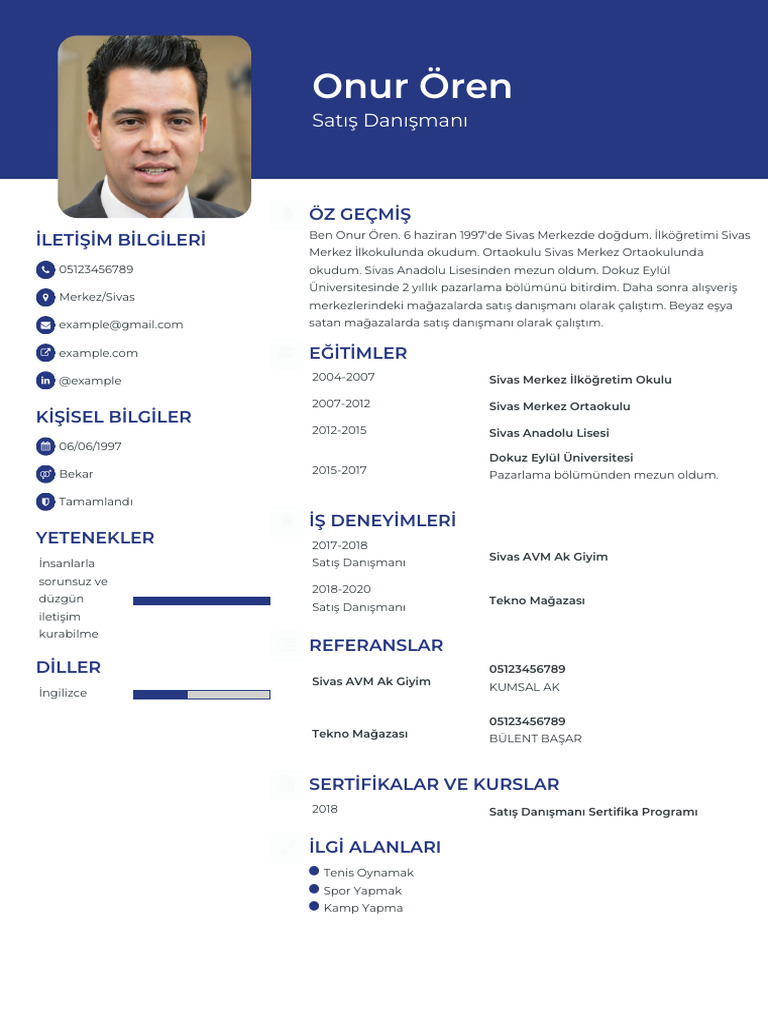 Örnek CV 12 cv19-6 | PDF