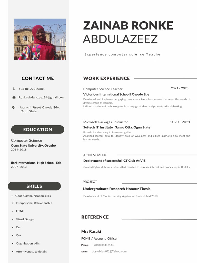 Zainab CV | PDF