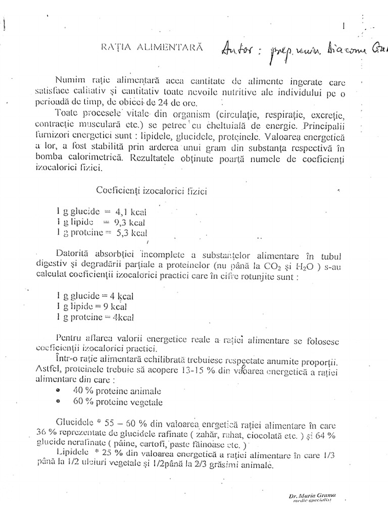 Ratia Alimentara | PDF