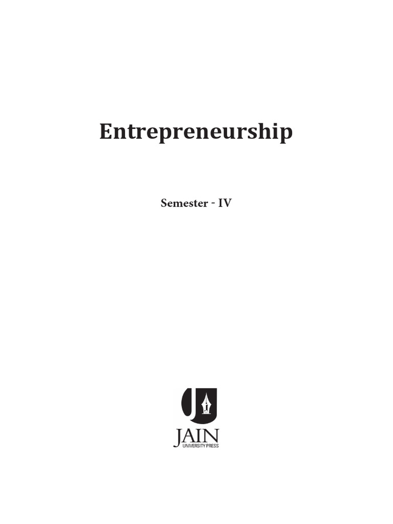 4th Semester Entrepreneurship Final PRINT File | PDF | Entrepreneurship ...