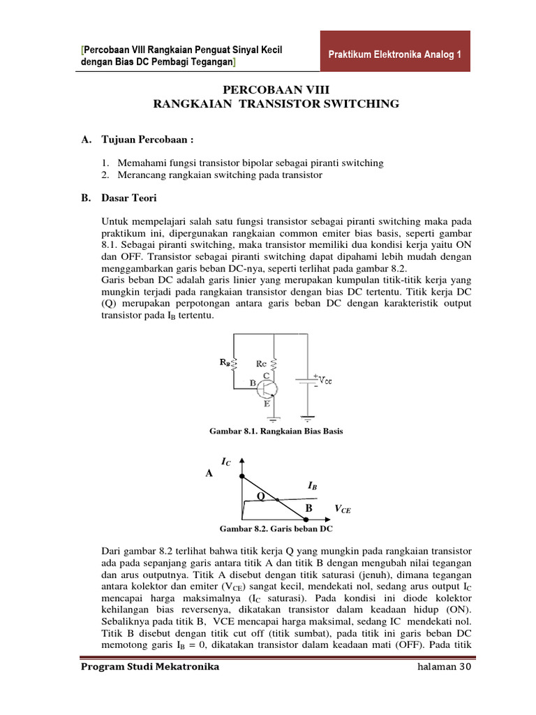 Rangkaian Transistor Switching DC | PDF | Teknologi & Rekayasa