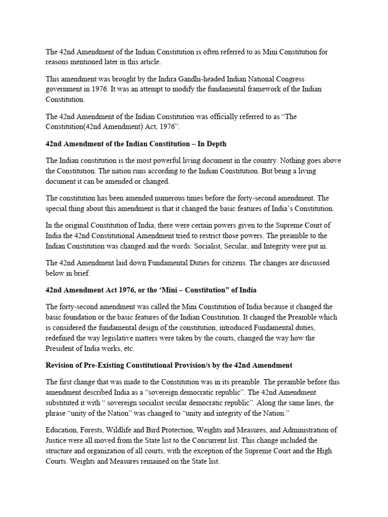 42nd Amendment | PDF