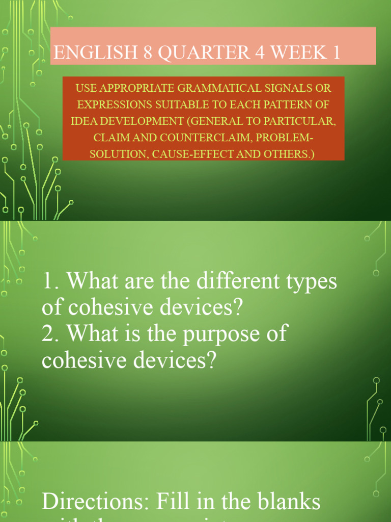 English 8 Quarter 4 Week 1 | PDF