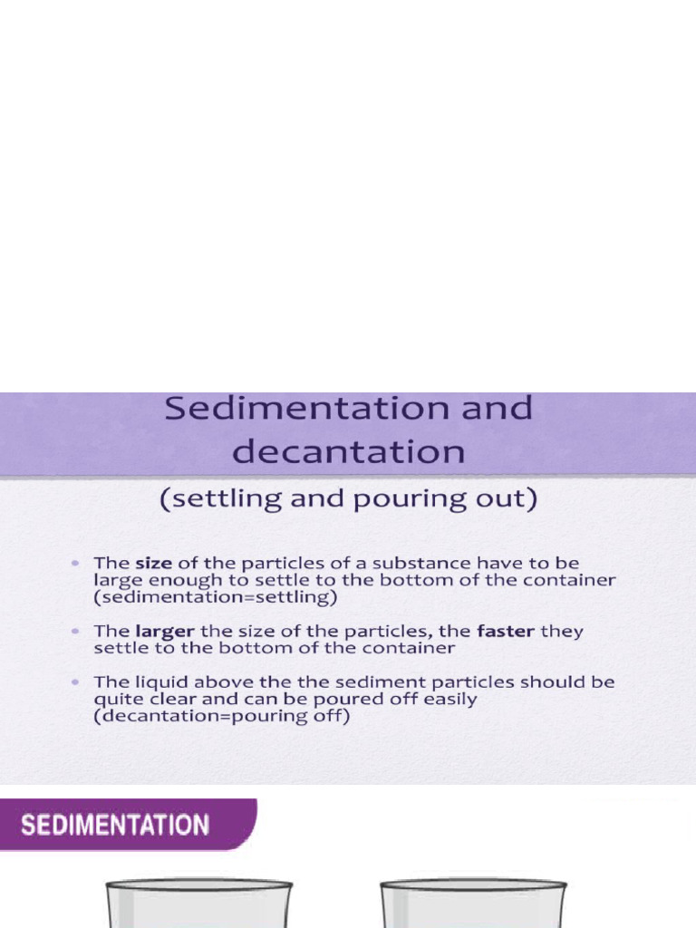 Decantation and Sedimentation | PDF