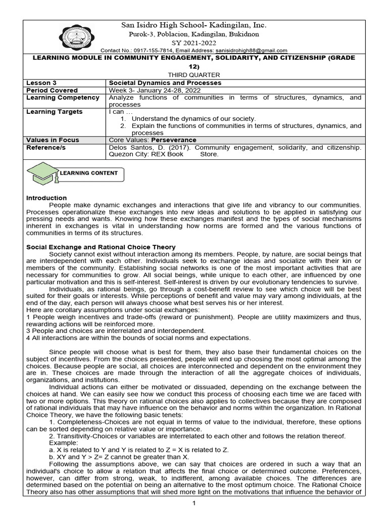 Week 3 - CESC | PDF | Career & Growth | Social Science
