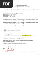 Resumo de Fórmulas de PA e PG | PDF | Sequência | Matemática elementar