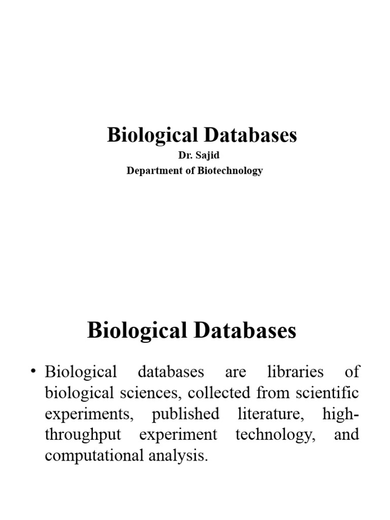 Bioinformatic Databases 2 Pdf