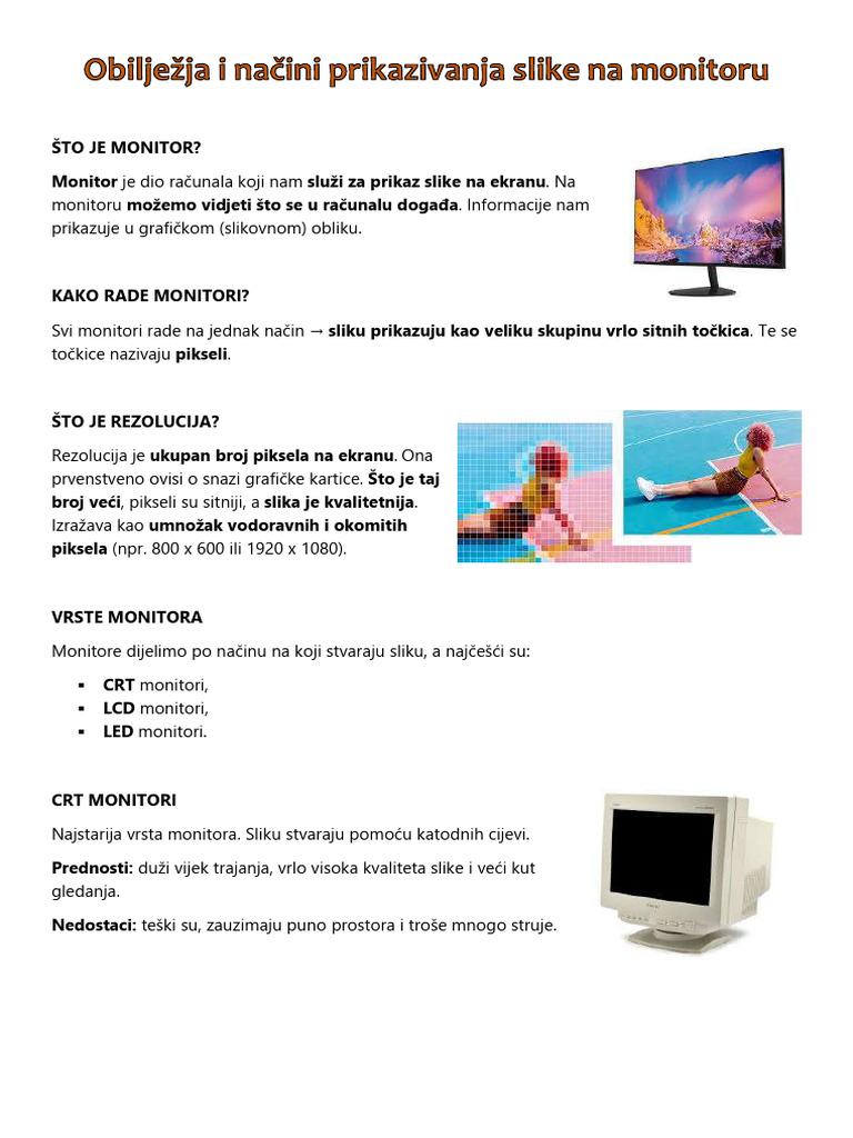 Prikaz Slike U Monitoru | PDF