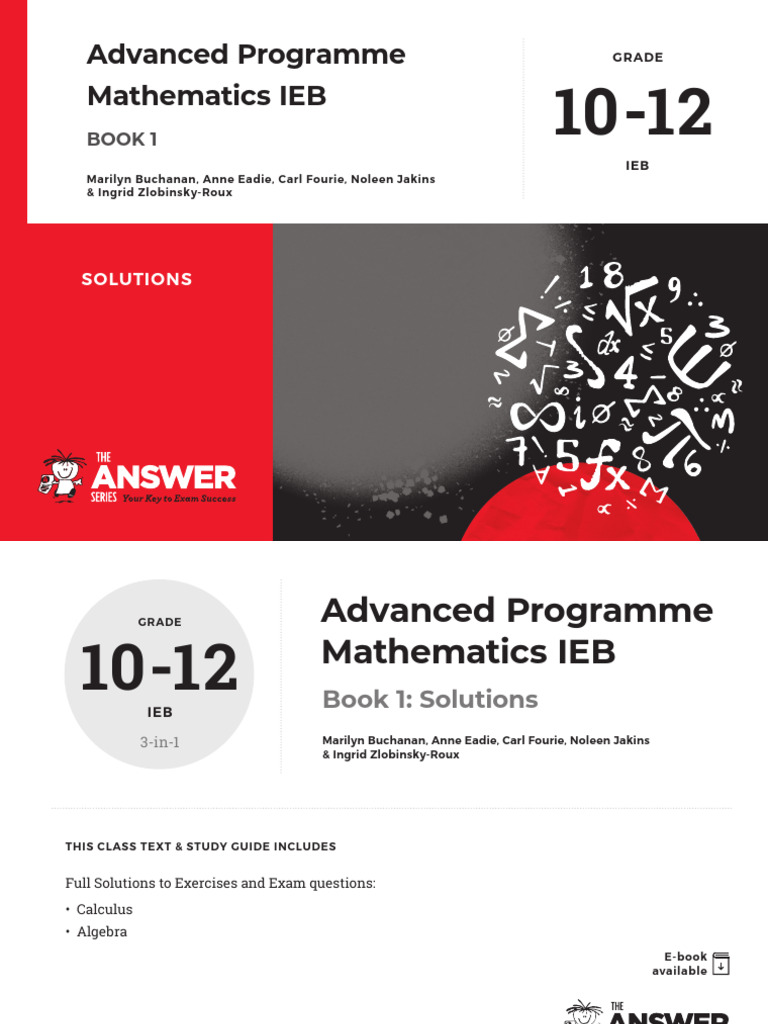 IEB Advanced Mathematics Solutions 10-12 | PDF