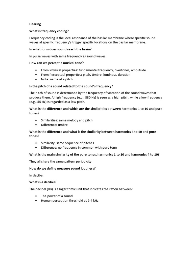 Lecture 2 | PDF | Pitch (Music) | Sound Lecture 2 | PDF | Pitch (Music) | Sound