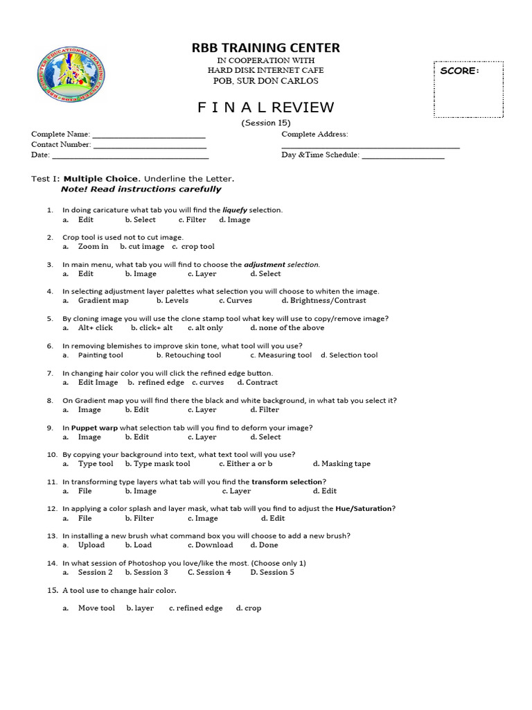 Testpaper For Review New | PDF