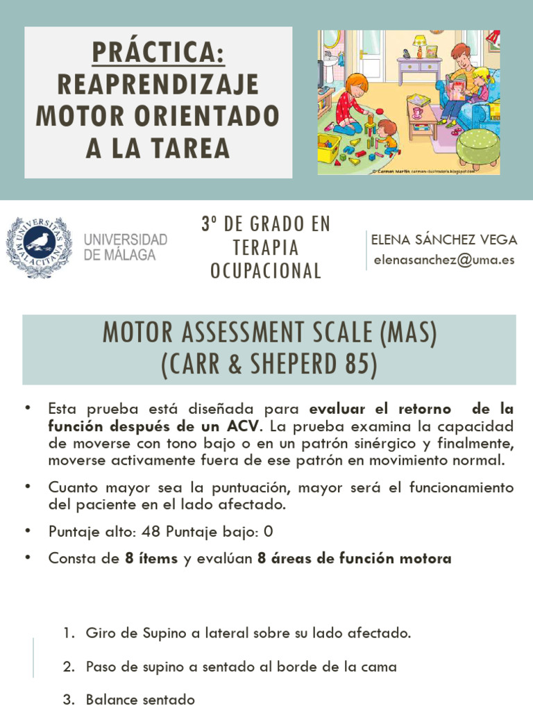 MAS (Escala de Evaluación Motora) | PDF