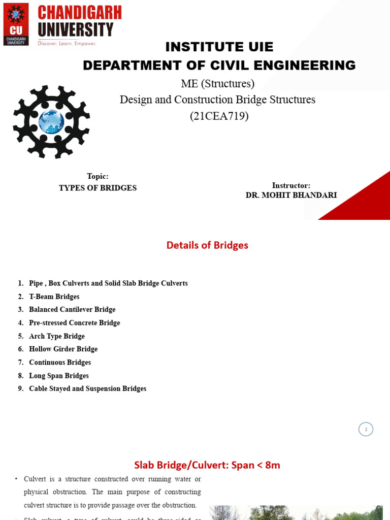 UNIT-2 (Lecture-3) Types of Bridges | PDF | Bridge | Structural Engineering