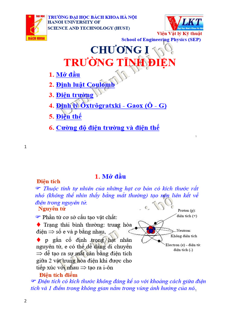 1 - Dien Truong Tinh | PDF