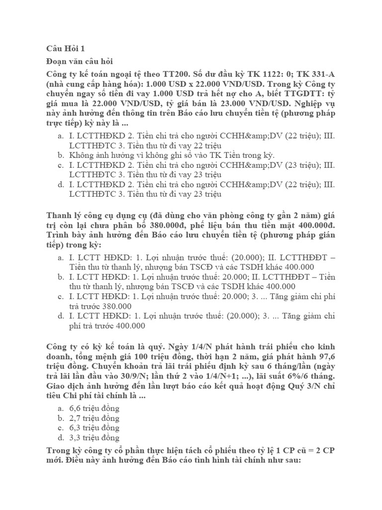 KTTC3 - Ôn Ktra GK | PDF