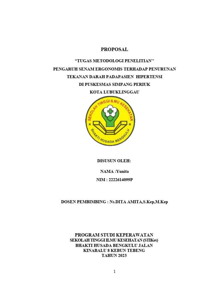 Proposal Yunita TGS Metod | PDF | Sains & Matematika
