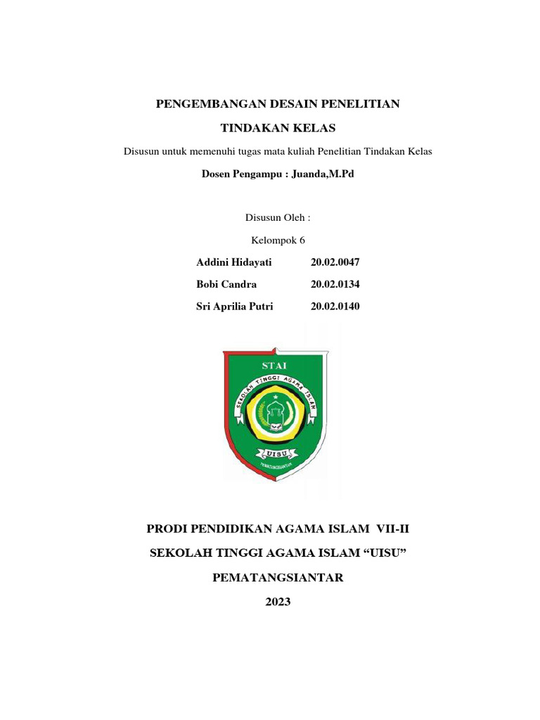 Desain Penelitian Tindakan Kelas | PDF | Seni